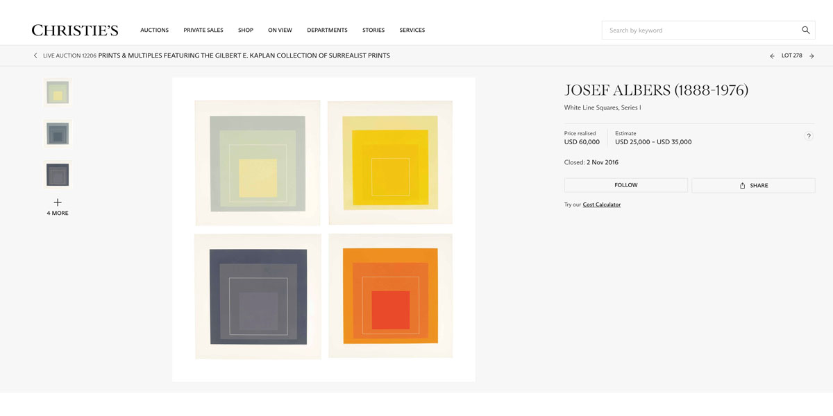 The Six Most Sought After Josef Albers Prints - Mark Littler
