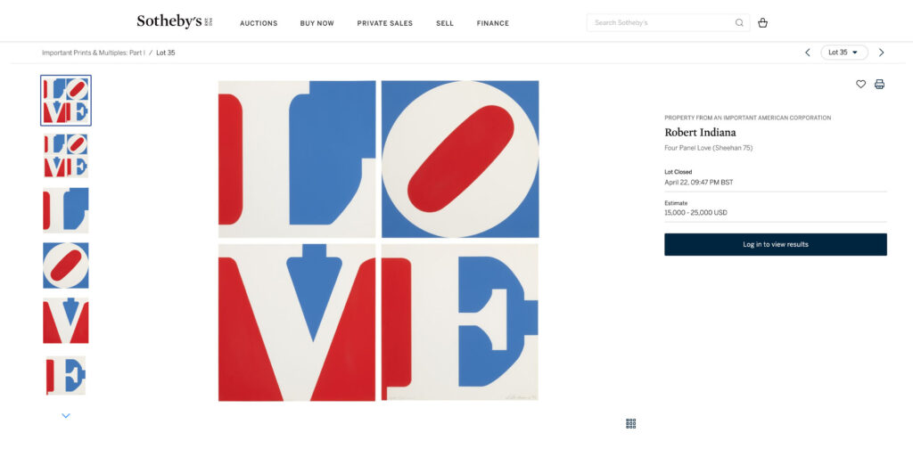 The Six Most Sought After Robert Indiana Prints - Mark Littler