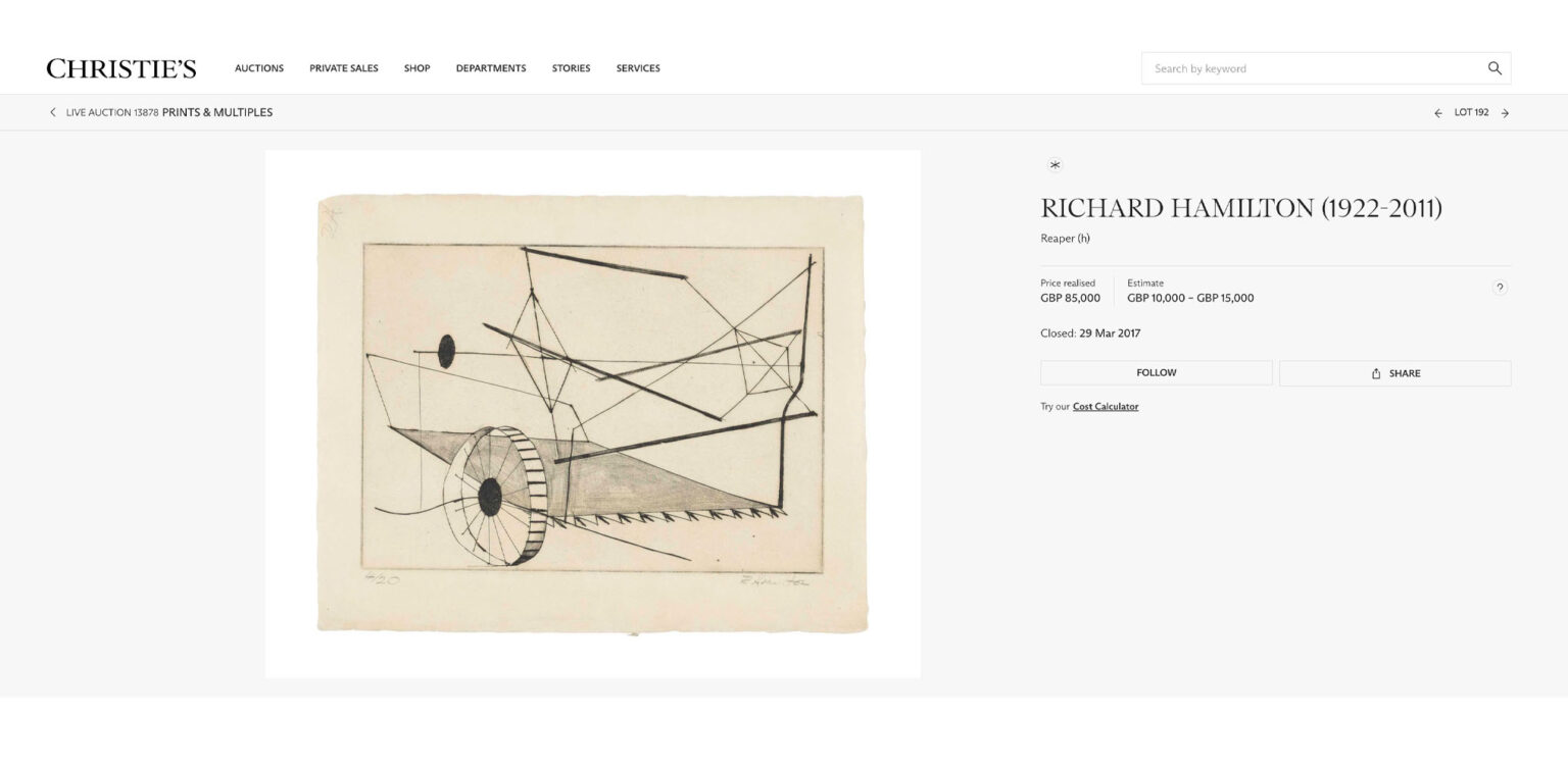 The Six Most Sought After Richard Hamilton Prints - Mark Littler